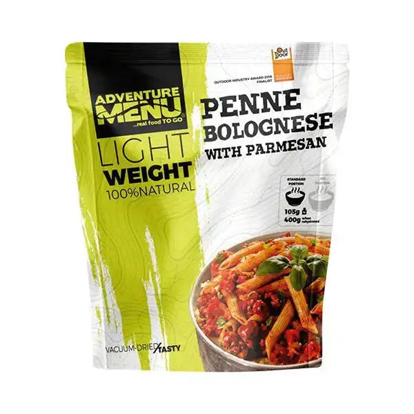 Lightweight Big Penne with Bolognese sauce and Parmesan