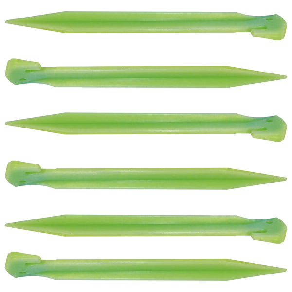 Peg ABS Glow Worm green set of 6