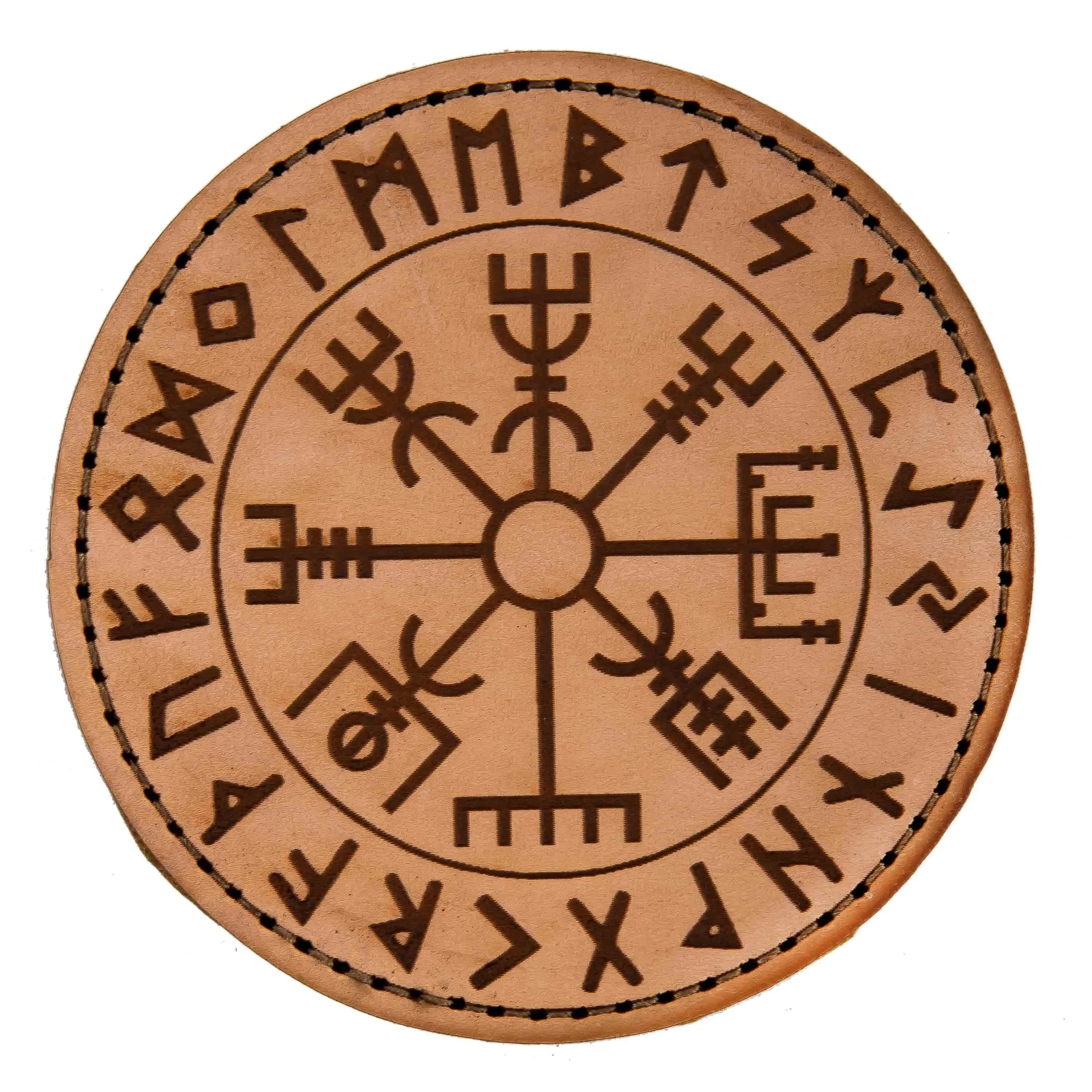 Leather Patch Vegvísir sand – ASMC GmbH International