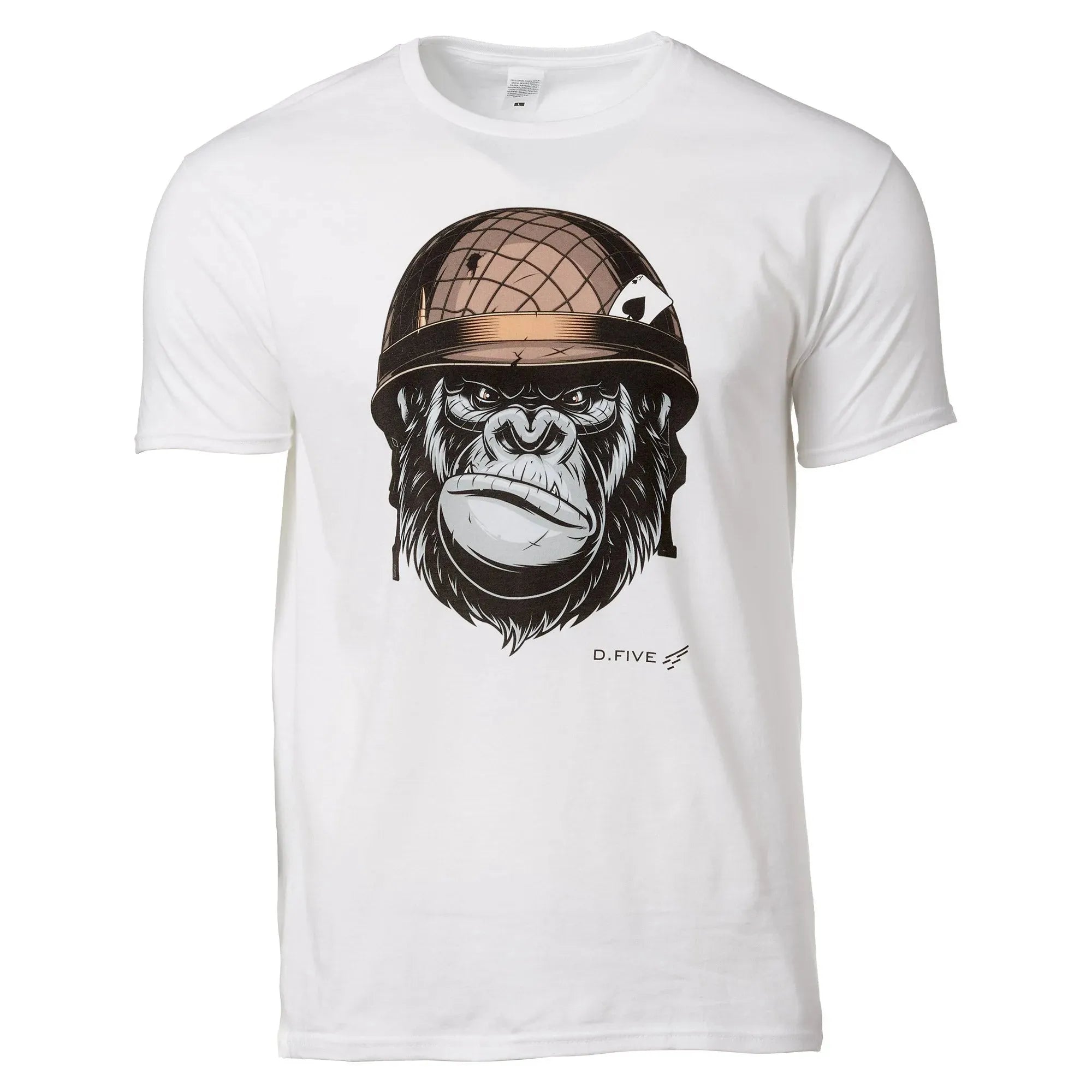 T-Shirt Chest Monkey Helmet white – ASMC GmbH International